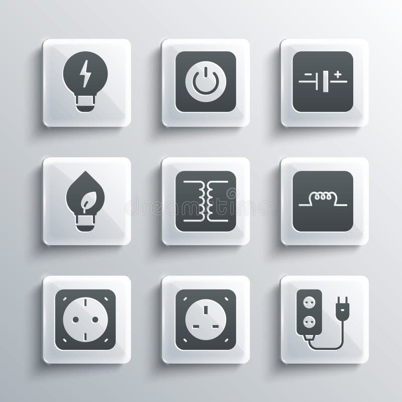 Set Electrical Outlet, Extension, Inductor in Electronic Circuit ...