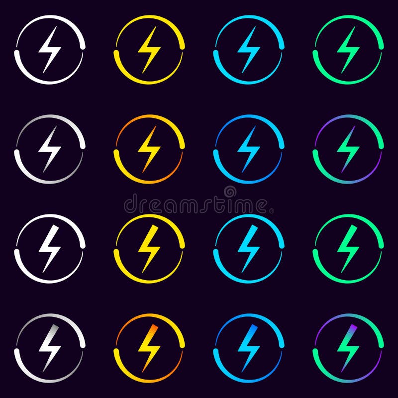 Set of Electrical Signs. Vector Stock Vector - Illustration of graphic ...