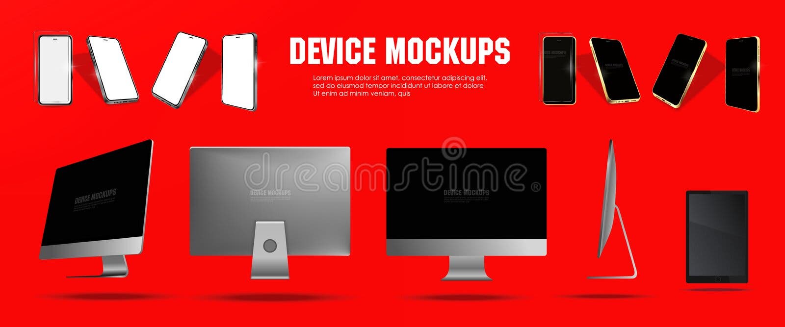 Realistic Personal Computer from Different Angles. 3D Projection PC ...