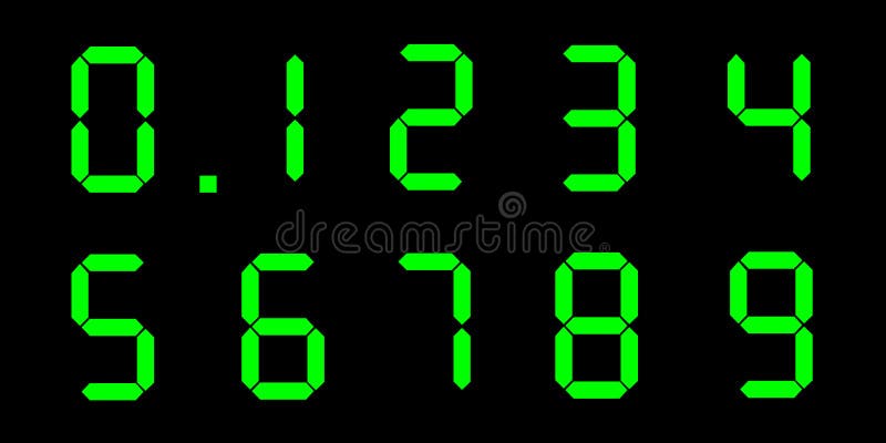 Numbers are Electronic in a Vector.Set of Electronic Numbers Vector ...