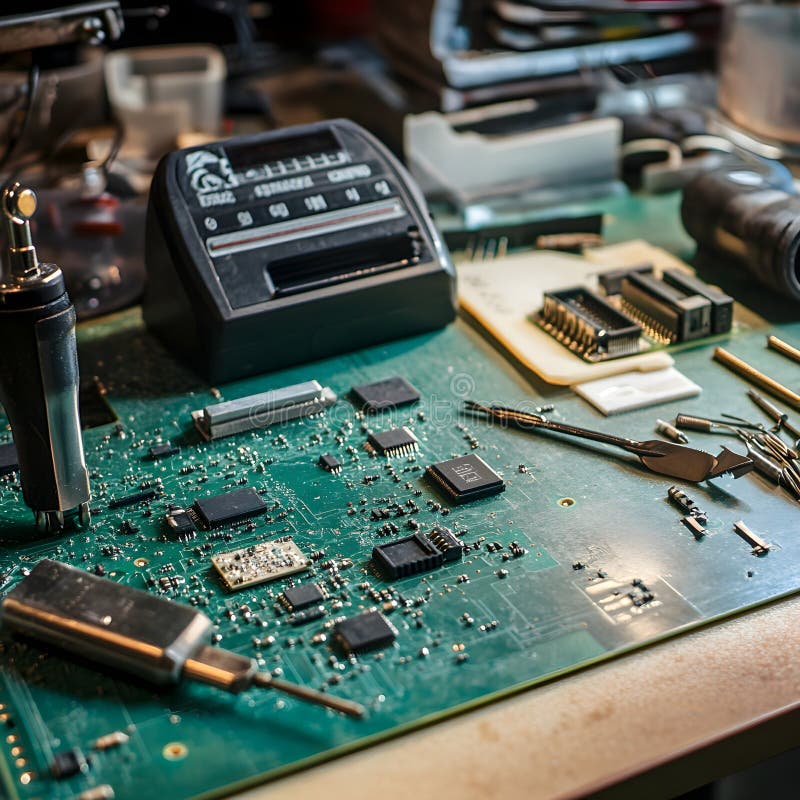 Electronic tools image stock image. Image of component - 163686637