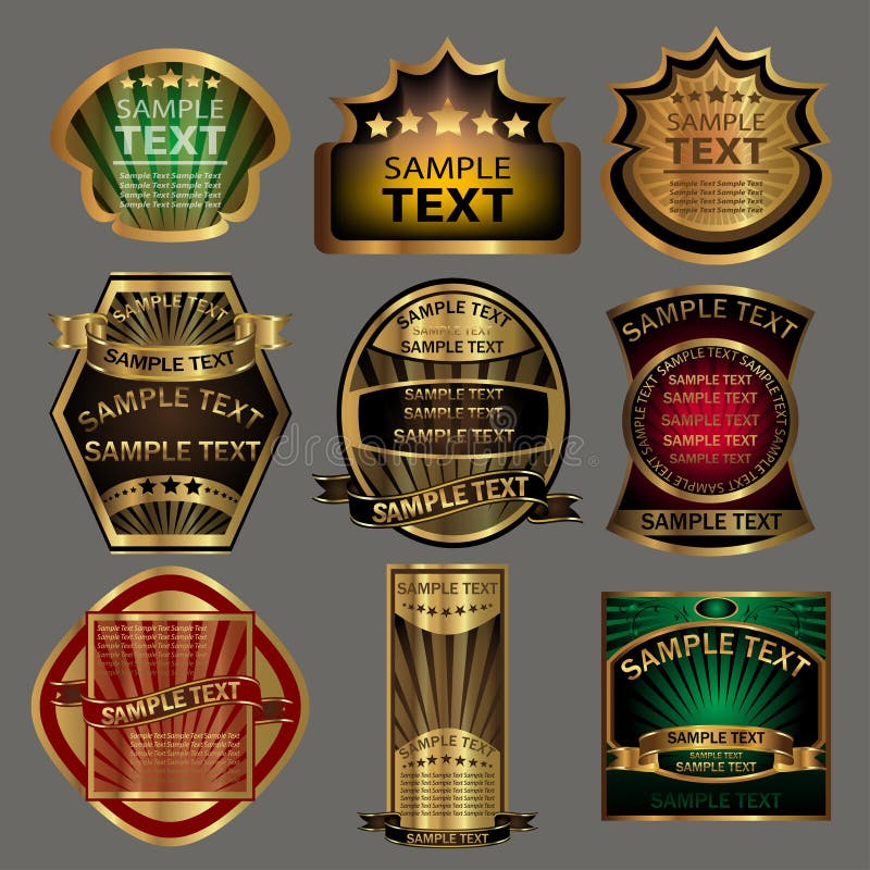 A Set Elegant of Banners and Labels. Background Stock Vector ...