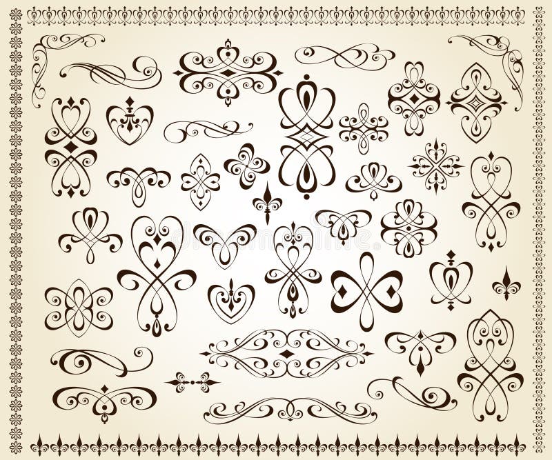 Set Elegant Design Elements for Your Projects.Vector Illustration Stock ...