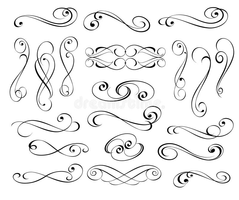 Set Elegant Design Elements for Your Projects.Vector Illustration Stock ...