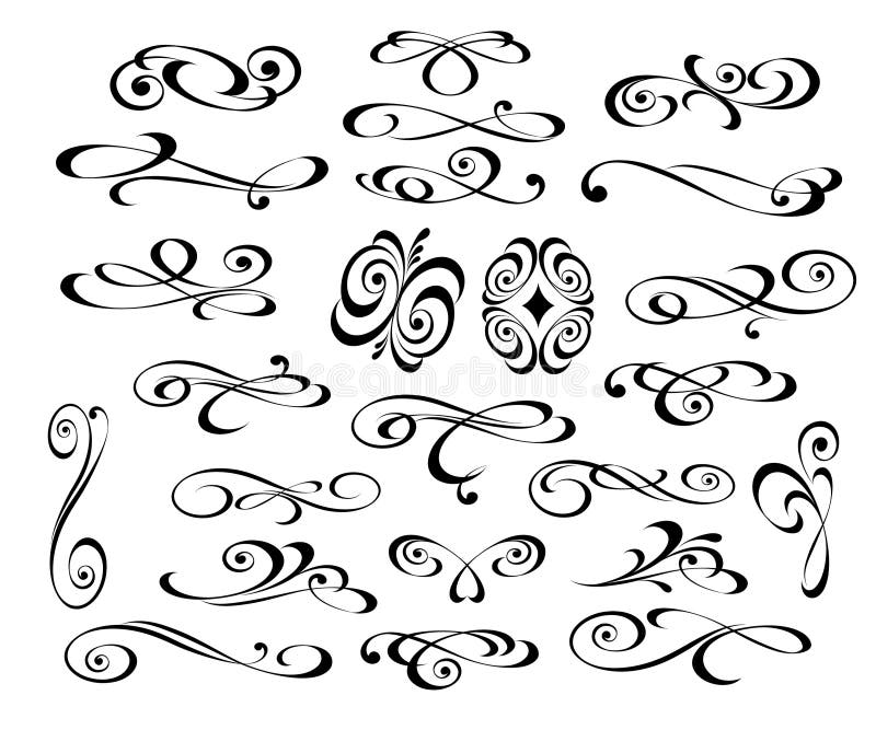 Set Elegant Design Elements for Your Projects.Vector Illustration Stock ...