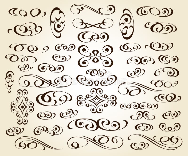 Set Elegant Design Elements for Your Projects.Vector Illustration Stock ...