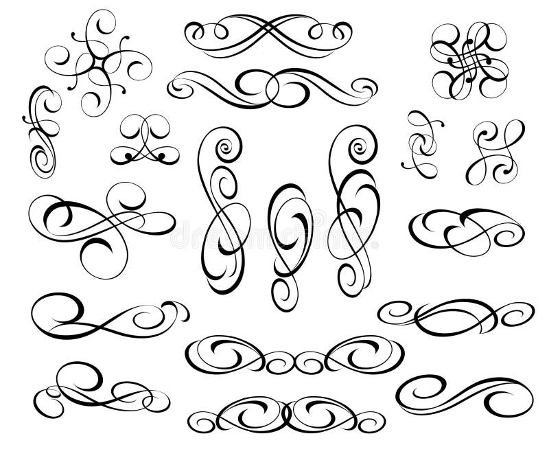 Set Elegant Design Elements for Your Projects.Vector Illustration Stock ...