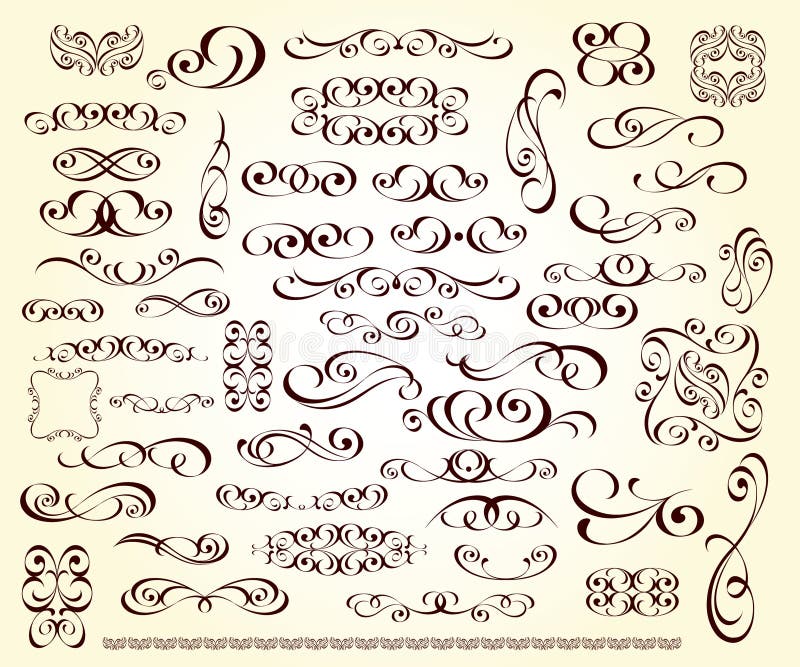 Set Elegant Design Elements for Your Projects.Vector Illustration Stock ...