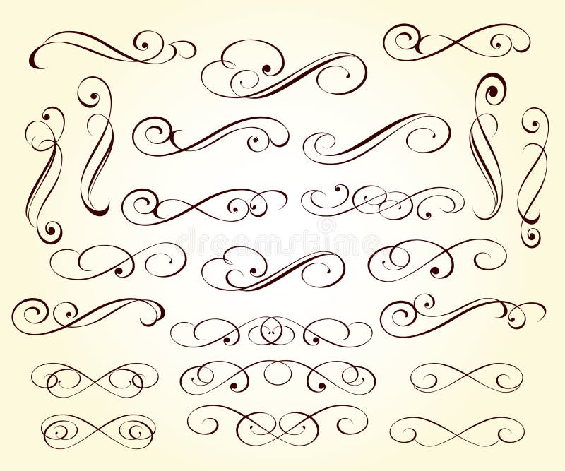 Set Elegant Design Elements for Your Projects.Vector Illustration Stock ...