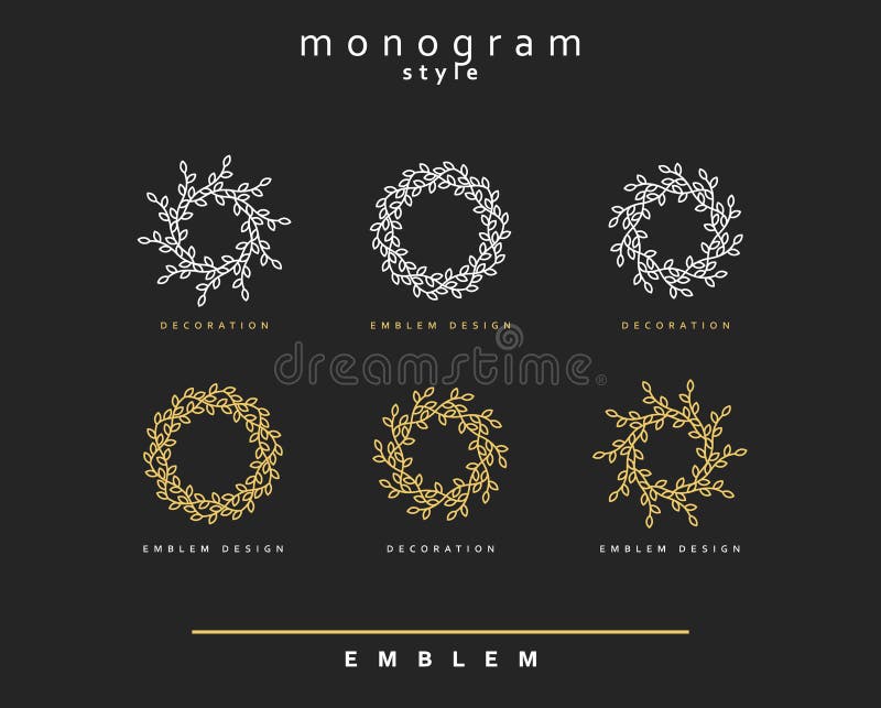 Set of Elegant Monogram Design. Monogram Design Element Stock Vector ...