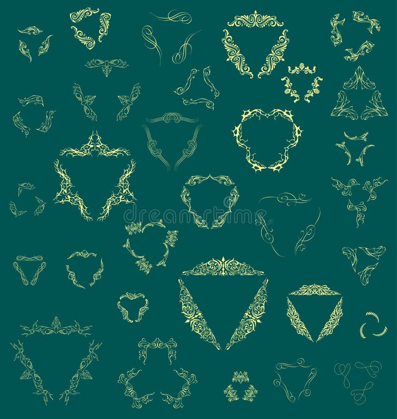 Set of Elegant Monogram Design. Vector Illustration. Stock Vector ...