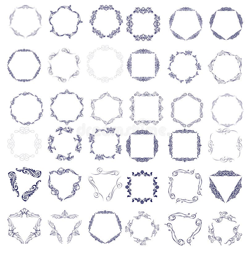 Set of Elegant Monogram Design. Vector Illustration. Stock Vector ...