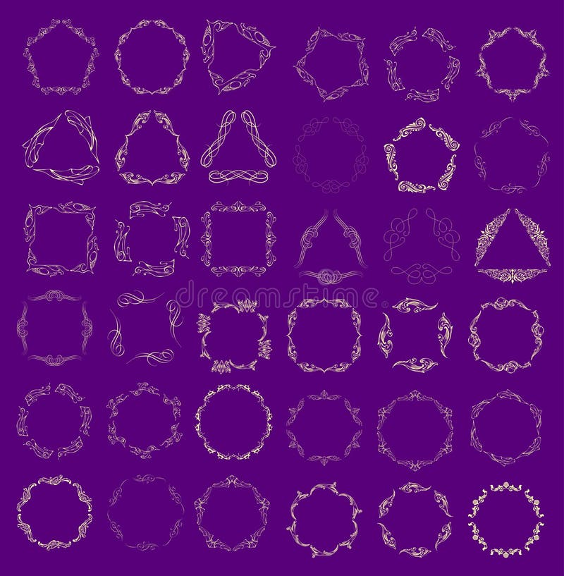 Set of Elegant Monogram Design. Vector Illustration. Stock Vector ...