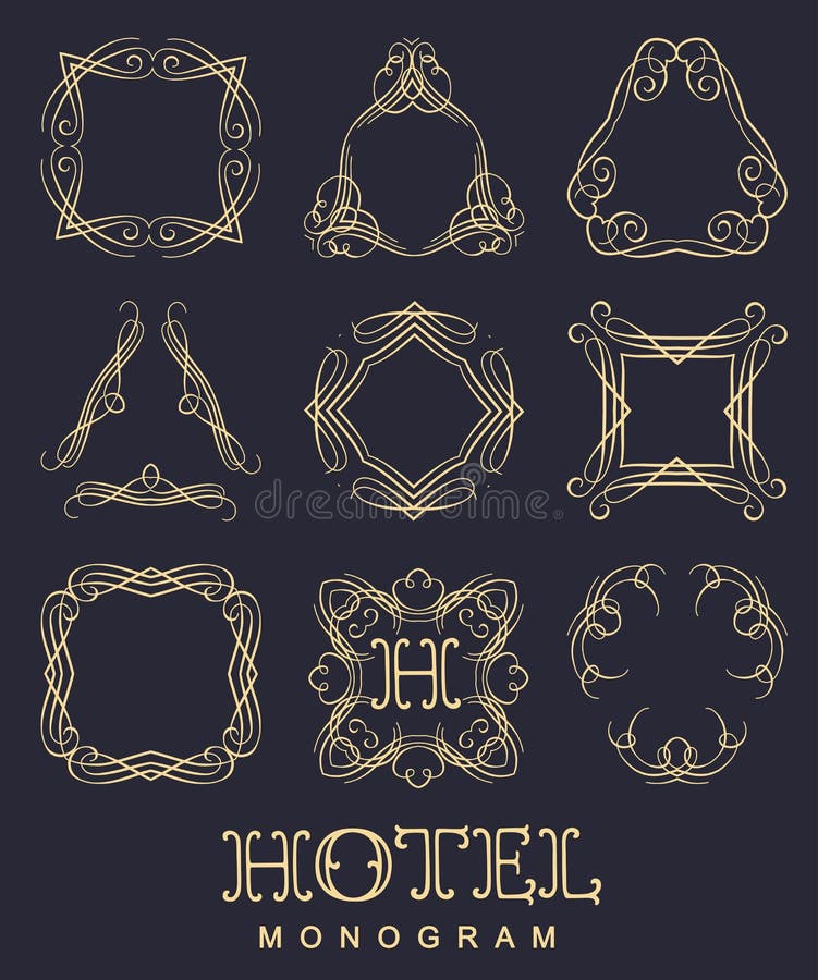 Set of Elegant Monogram Design. Vector Illustration. Stock Vector ...