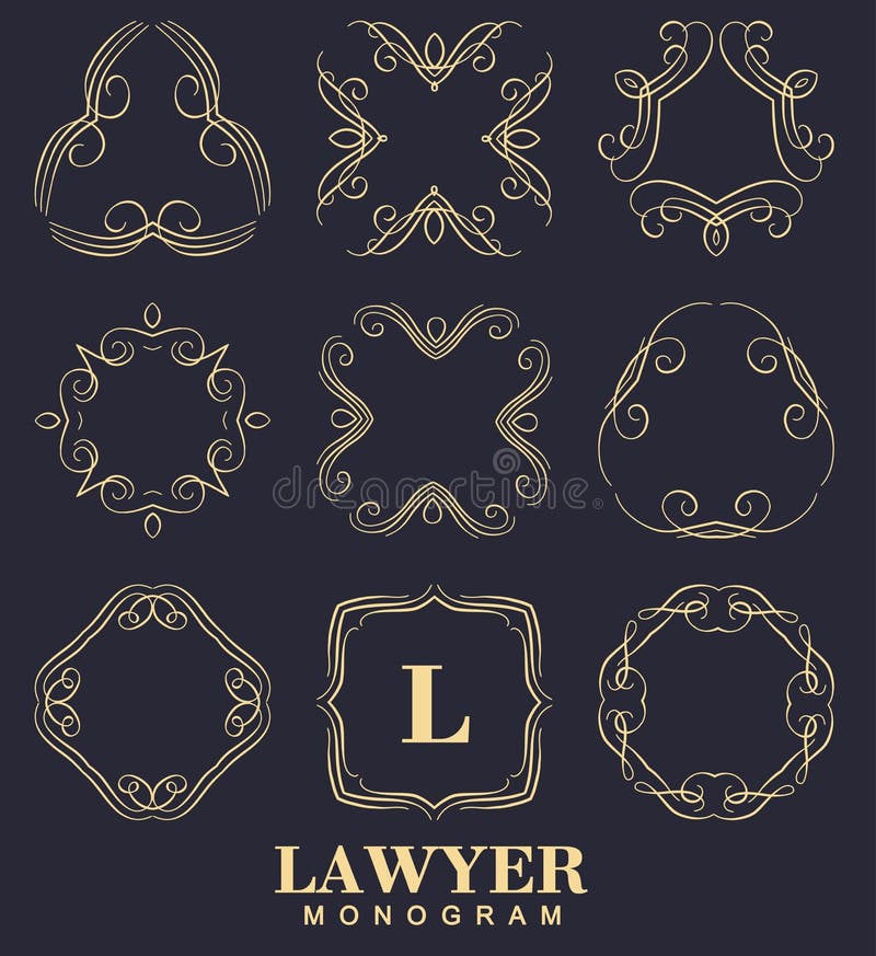 Set of Elegant Monogram Design. Vector Illustration. Stock Vector ...