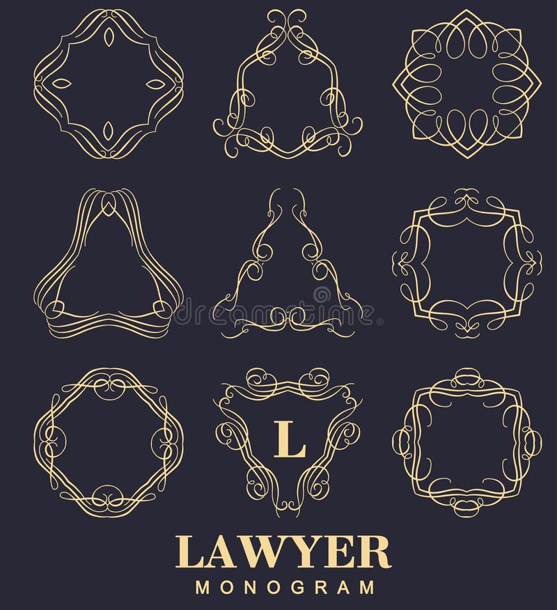 Set of Elegant Monogram Design. Vector Illustration. Stock Vector ...