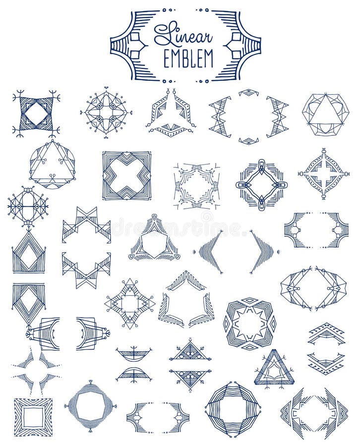 Set of Elegant Monogram Design. Vector Illustration. Stock Vector ...