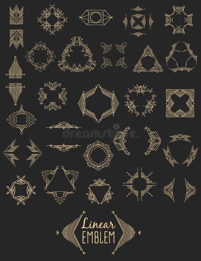 Set of Elegant Monogram Design. Vector Illustration. Stock Vector ...