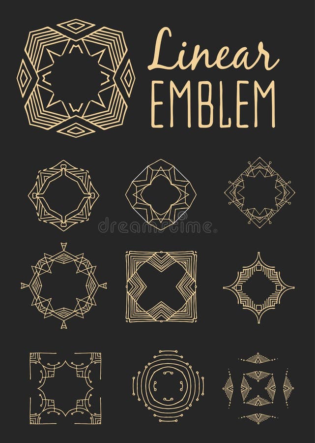 Set of Elegant Monogram Design. Vector Illustration. Stock Vector ...