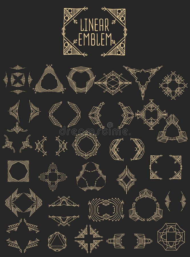 Set of Elegant Monogram Design. Vector Illustration. Stock Vector ...