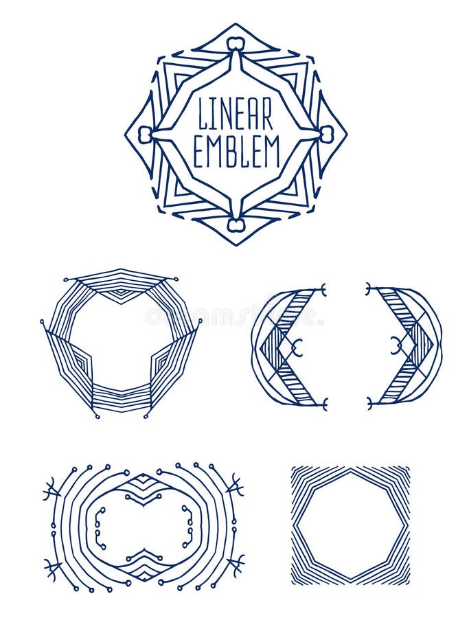 Set of Elegant Monogram Design. Vector Illustration. Stock Vector ...