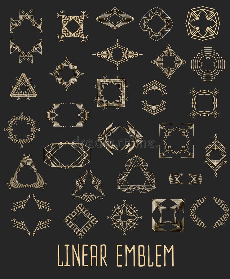 Set of Elegant Monogram Design. Vector Illustration. Stock Vector ...