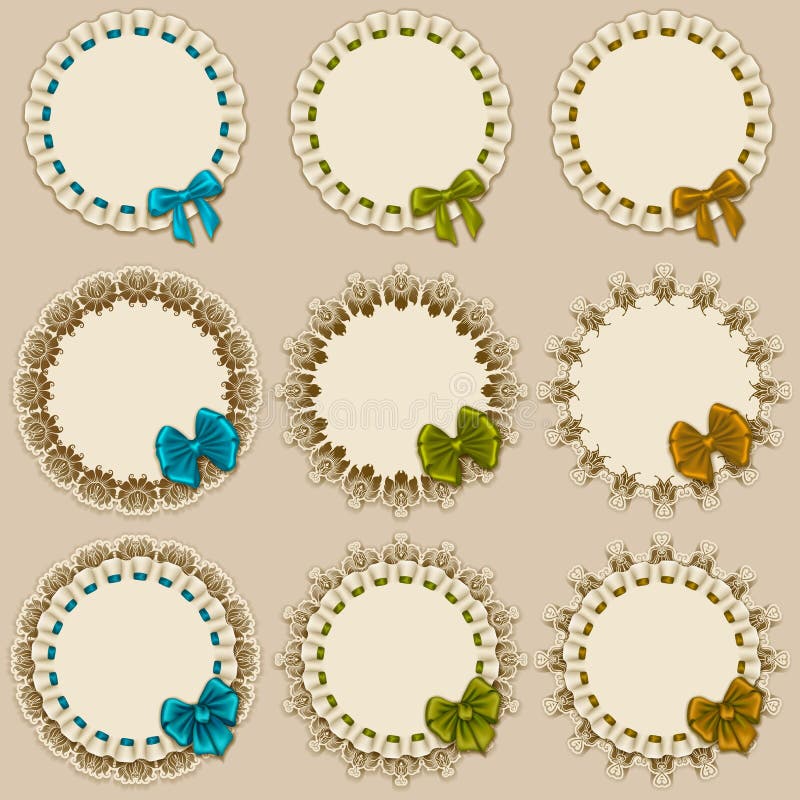 Set of Elegant Templates Frame Design Stock Vector - Illustration of ...