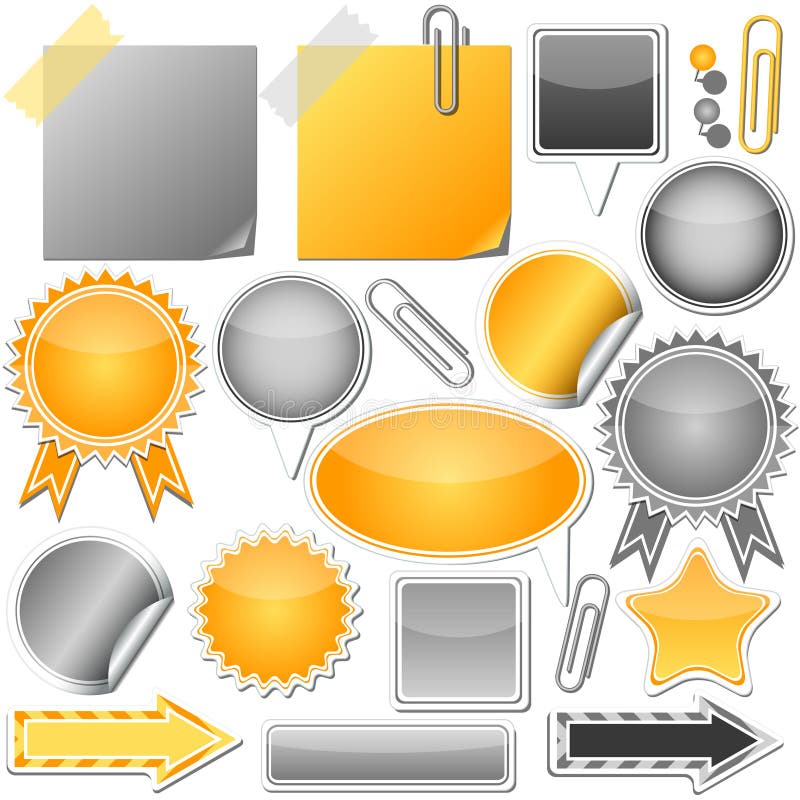 Set of elements stock vector. Illustration of note, elements - 21848230