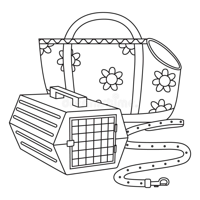 Set of Elements for Animals, Cats, Dogs, Bag, Carrier, Leash Stock ...