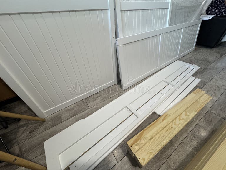 A Set of Elements for Assembling an Ottoman. Spread Out on the Floor ...