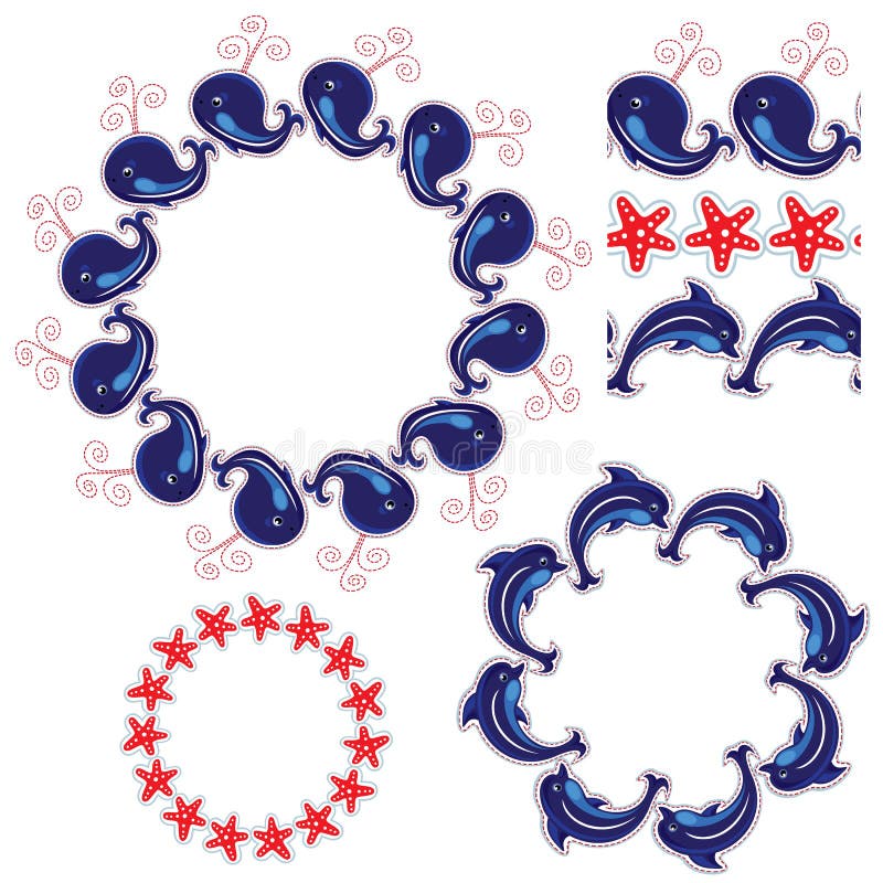 Abstract Dolphin Border Stock Illustrations – 104 Abstract Dolphin ...