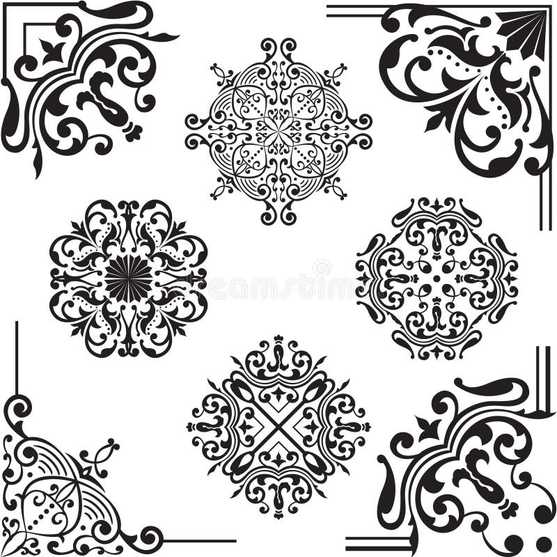 Set of elements for design stock vector. Illustration of acanthuce ...