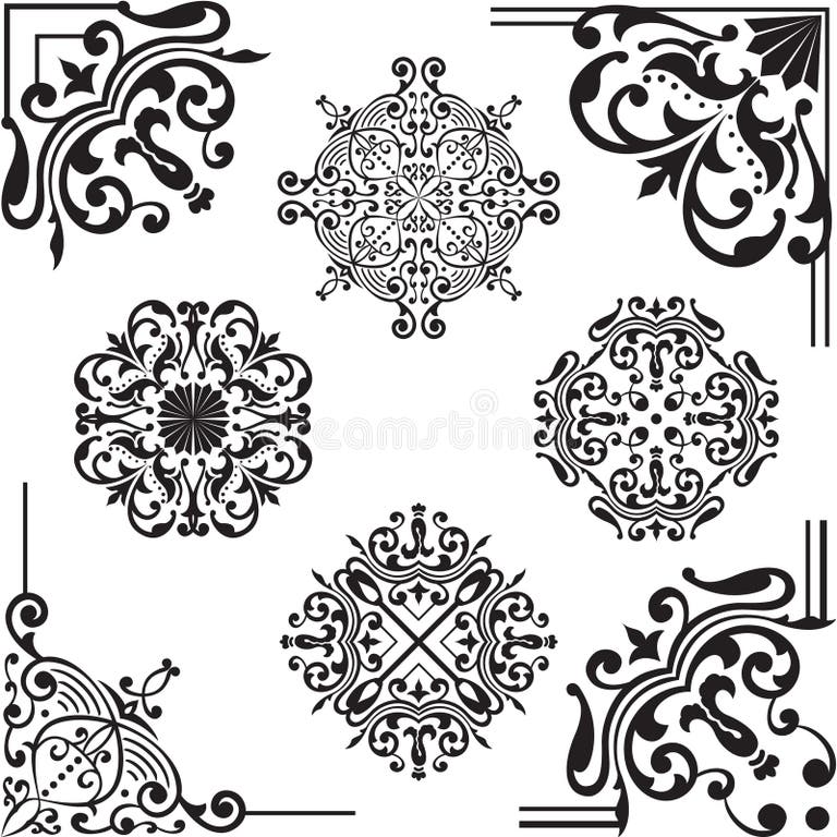 Scroll Border Design Western Stock Illustrations – 867 Scroll Border ...