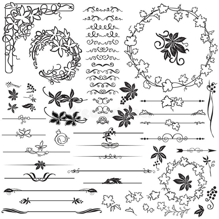 Set of elements for design stock vector. Illustration of floridly ...