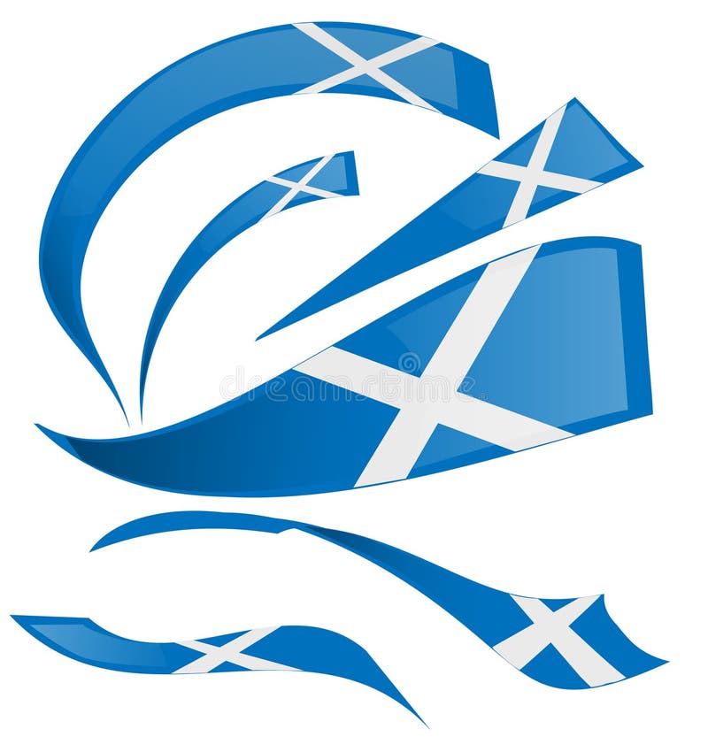 3D Flag of Scotland waving stock illustration. Illustration of ...
