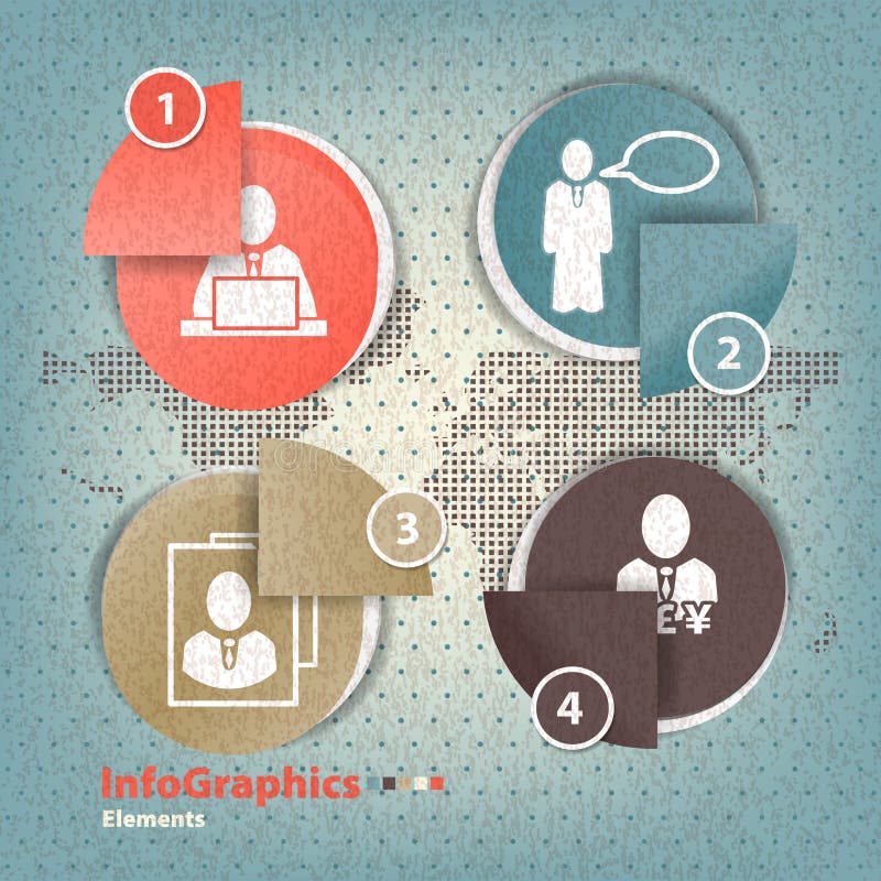 Set of Elements for Infographics in the Form Paper Stock Vector ...