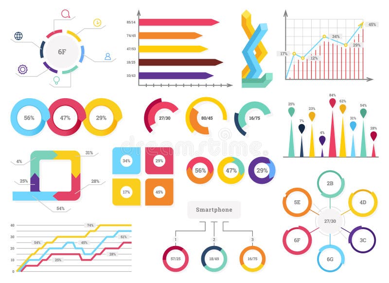 Set Elements of Infographics. Info Bars, Graphycs. Stock Vector ...