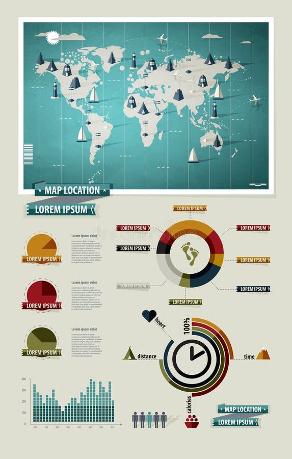 Graphic Design Infographic Map