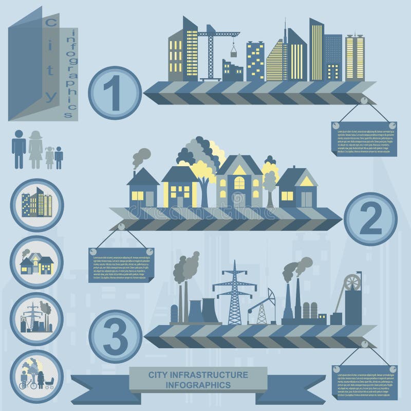 Set of Elements Infrastructure City, Vector Infographics Stock Vector ...