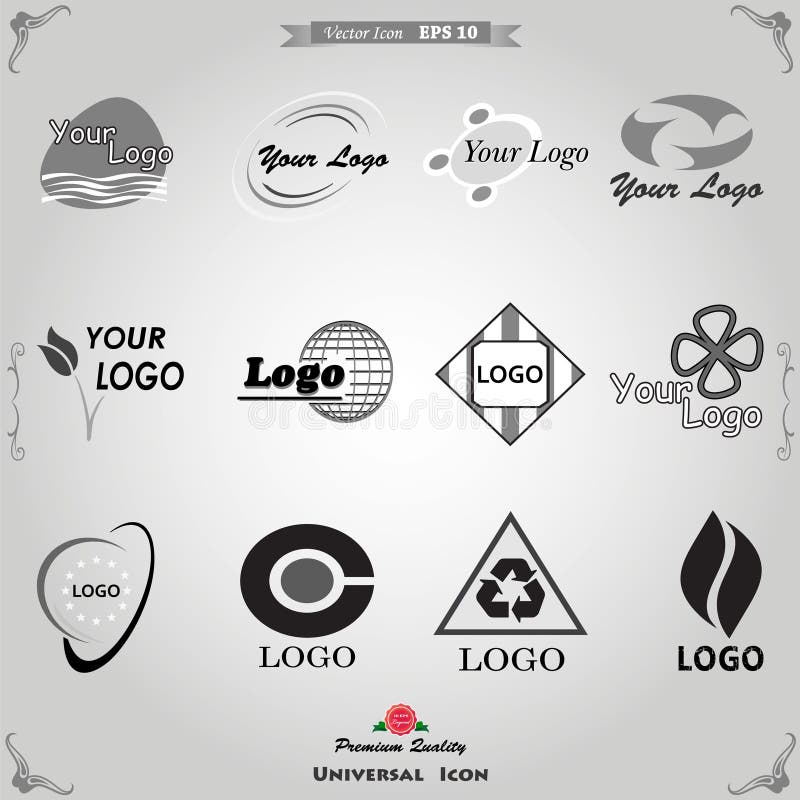 Set of Elements for Logo Design Vector Stock Vector - Illustration of ...