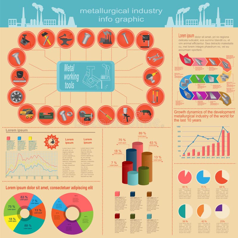 Metallurgy infographics stock vector. Illustration of illustration ...