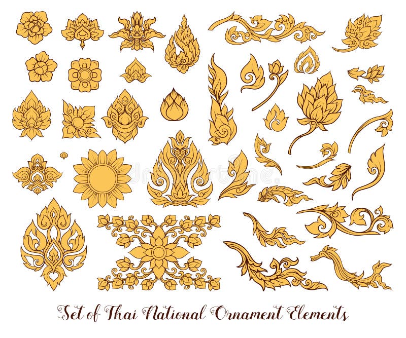 Thai basic ornament stock illustration. Illustration of fine - 31092703