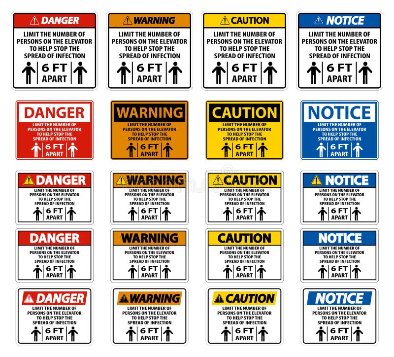 Elevator Safety Sign Stock Illustrations – 1,840 Elevator Safety Sign ...