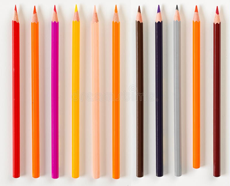 Set Eleven Pencils Stock Photos - Free & Royalty-Free Stock Photos from ...