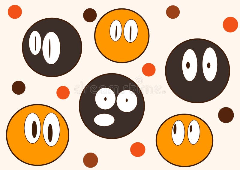 Set of Emoticons, Different Emotions Stock Illustration - Illustration ...