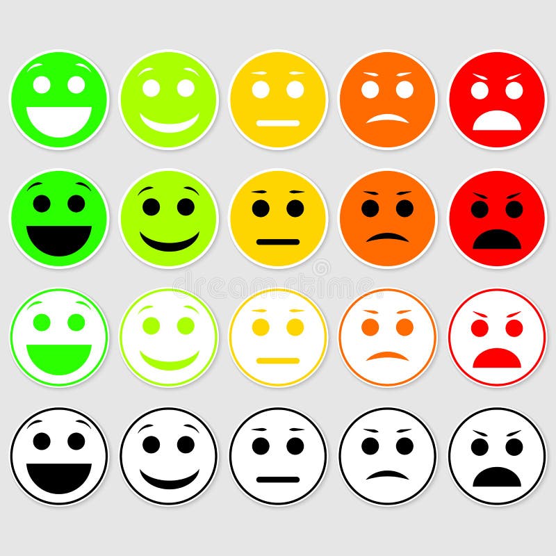 Set Emoticons Emoji-Niveau, Rang, Last Vektor Abbildung - Illustration ...
