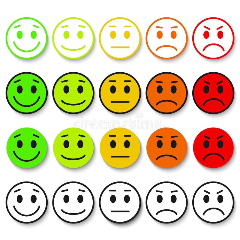 Set Emoticons Emoji-Niveau, Rang, Last Vektor Abbildung - Illustration ...