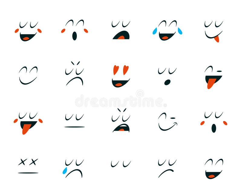 Set of Emoticons or Emoji. 3D Vector Illustration Stock Illustration ...
