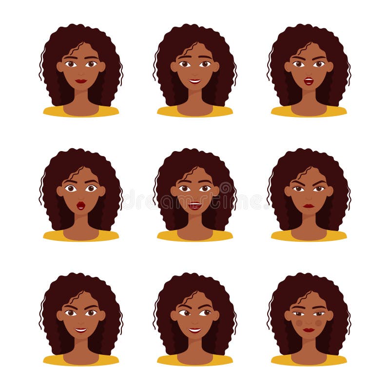 Beautiful Dark Skinned Girl Stock Illustrations 640 Beautiful Dark