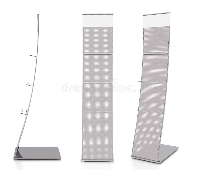 Empty Advertising Stand with Shelves Stock Illustration - Illustration ...